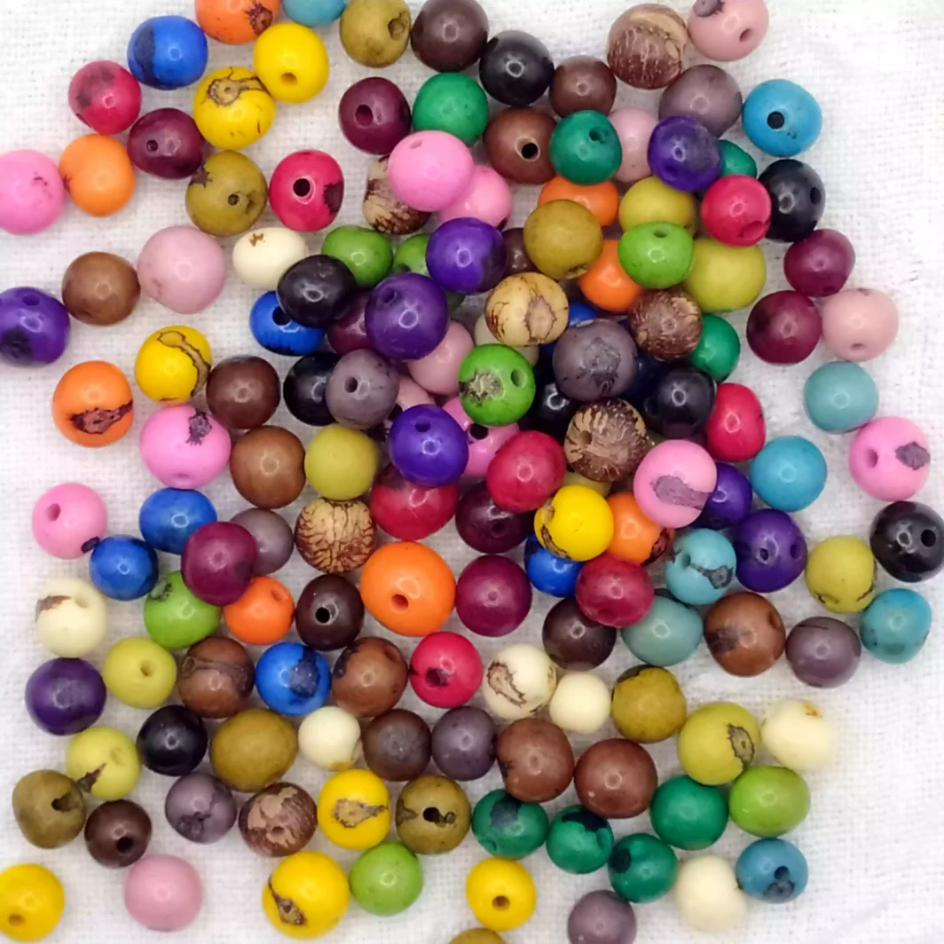 100 Semillas de Asai, Acai, Açai tintadas, abalorios para macrame y ...